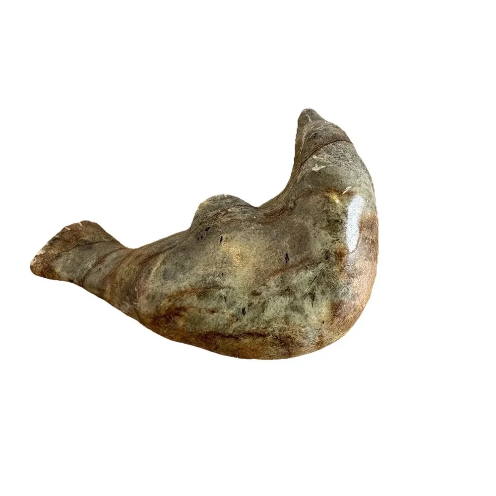 Art | Inuit Soapstone Seal Figurine Hand Carved Eskimo Art Signed Ekemo ...